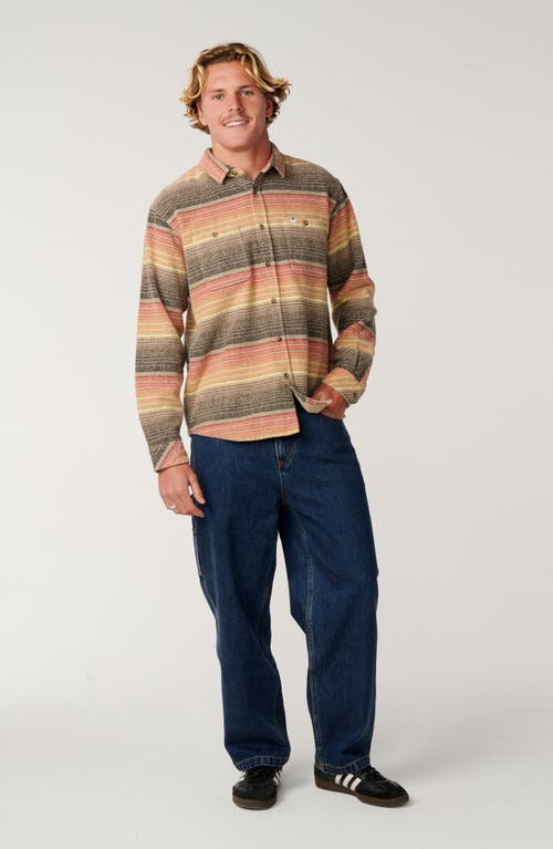RIP CURL classic surf baja cotton flannel button-up shirt